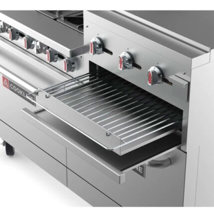 Cookline CR60-24RG-NG Natural Gas 60" Commercial Range, 6 Burners, 24 ...