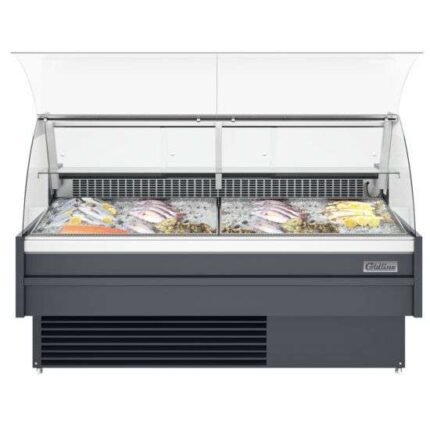 Coldline SDC98-F 98” Refrigerated Fish Display Case with Ice Bin and ...