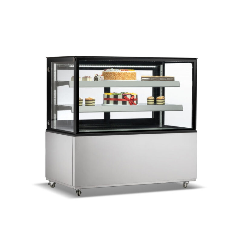 48 in. Commercial Bakery Display Case Square Glass Stainless Steel ...